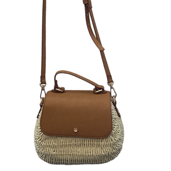 LC Lauren Conrad | Bags | Lc Lauren Conrad Wicker Top Handle Crossbody ...